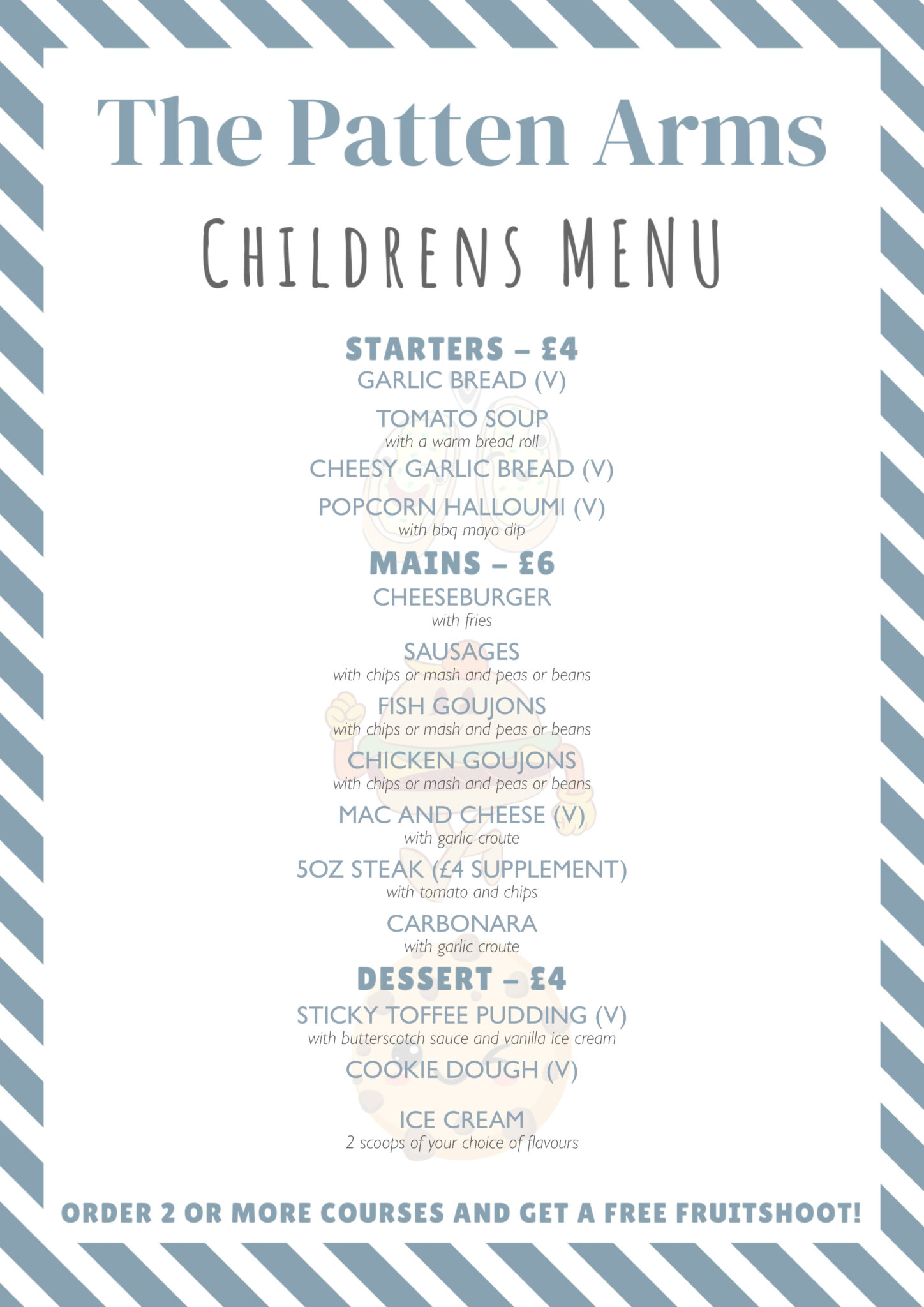 Menus – The Patten Arms