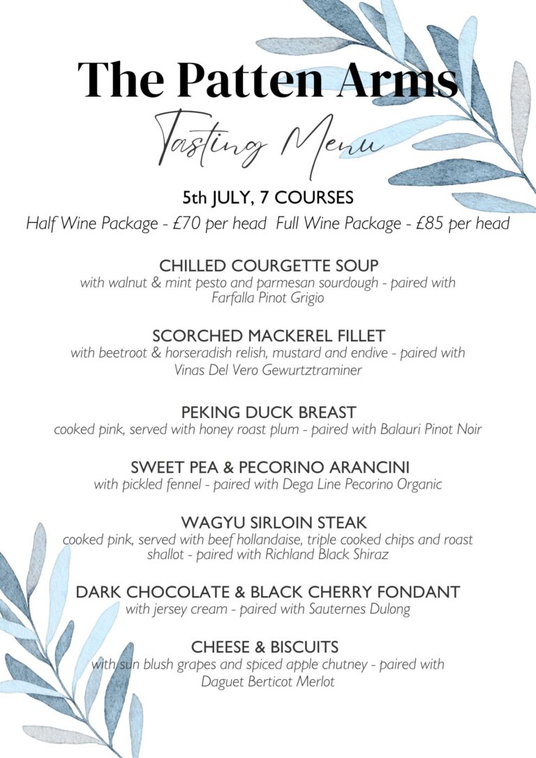 Tasting Nights at The Patten Arms
